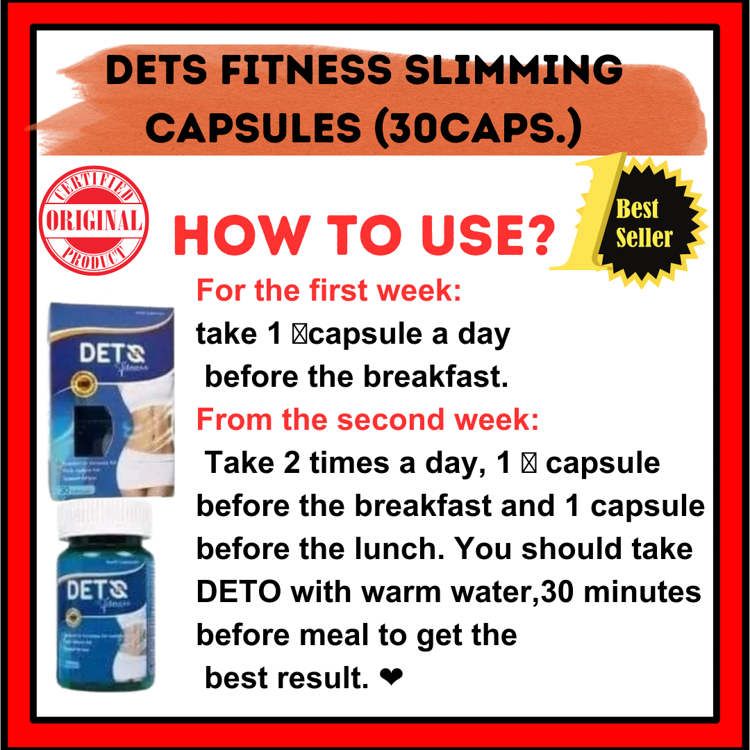 DETO Fitness Slimming Capsule (30 Capsules) Support Weight Loss and En – Vermerch
